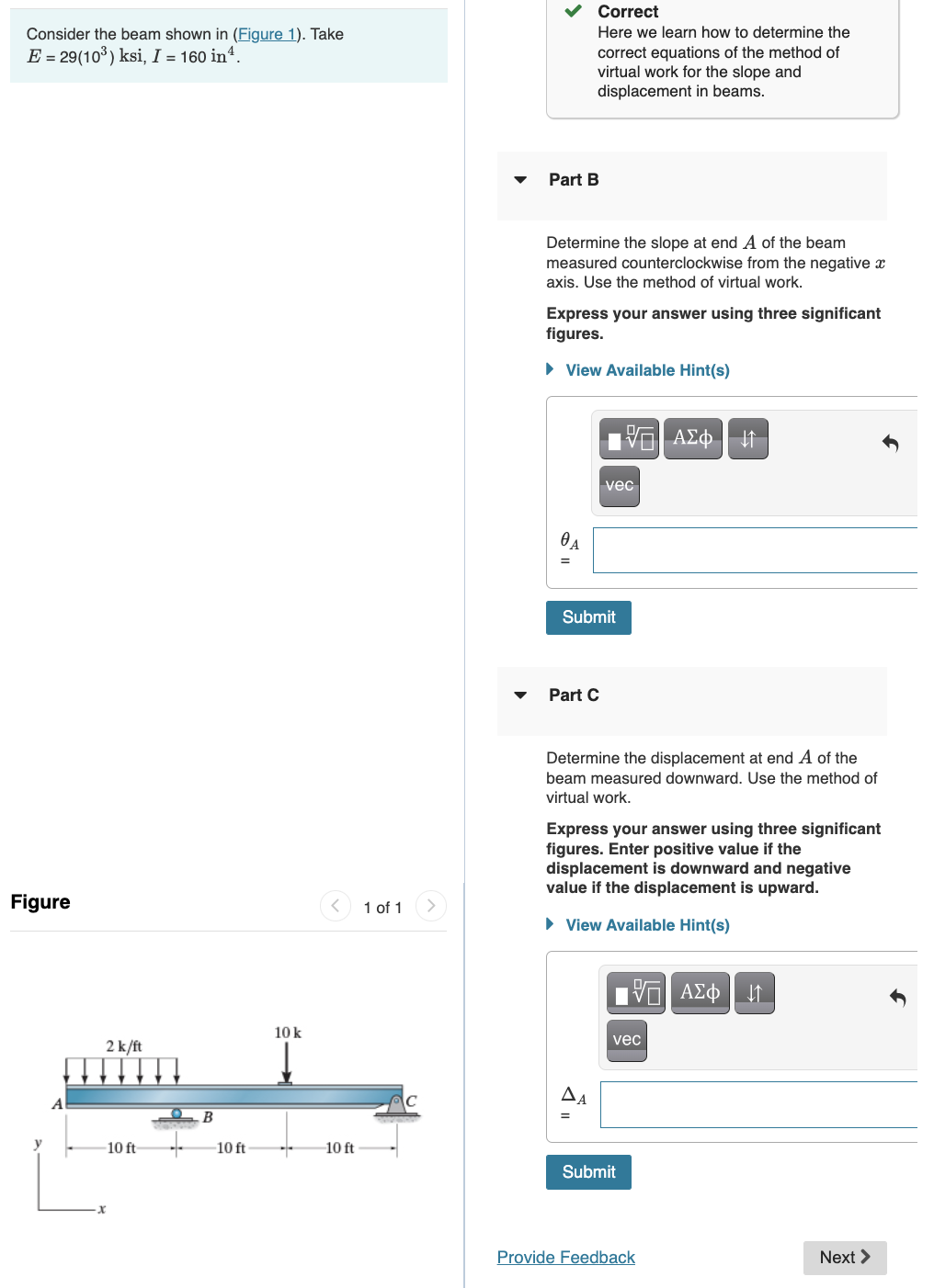 Solved Consider the beam shown in (Figure 1). Take E = | Chegg.com