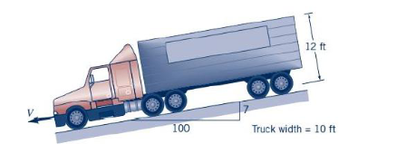 Solved A 42,000−1b truck coasts down a steep mountain grade | Chegg.com