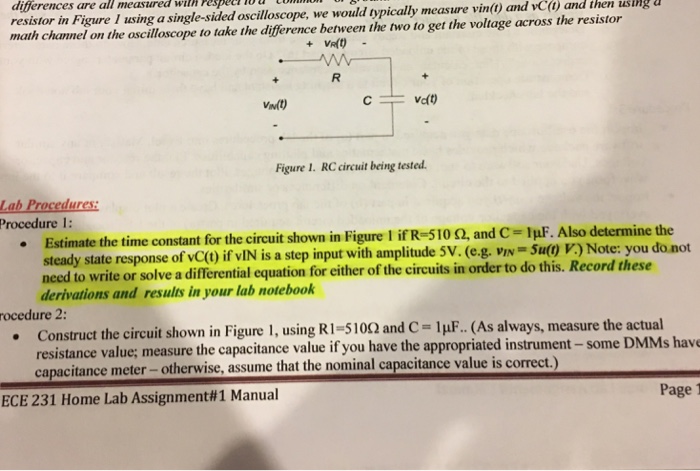 Solved Estimate the time constant for the circuit shown in | Chegg.com