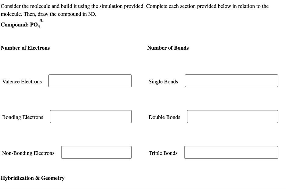 Solved Consider the molecule and build it using the | Chegg.com