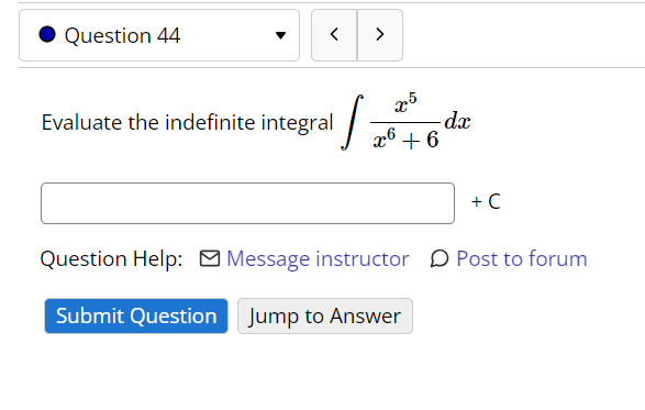 Solved Evaluate the indefinite integral | Chegg.com