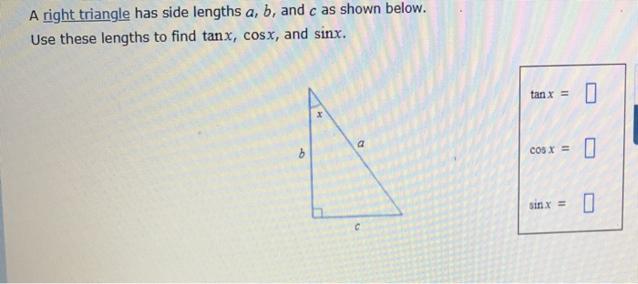 Solved A right triangle has side lengths a, b, and c as | Chegg.com