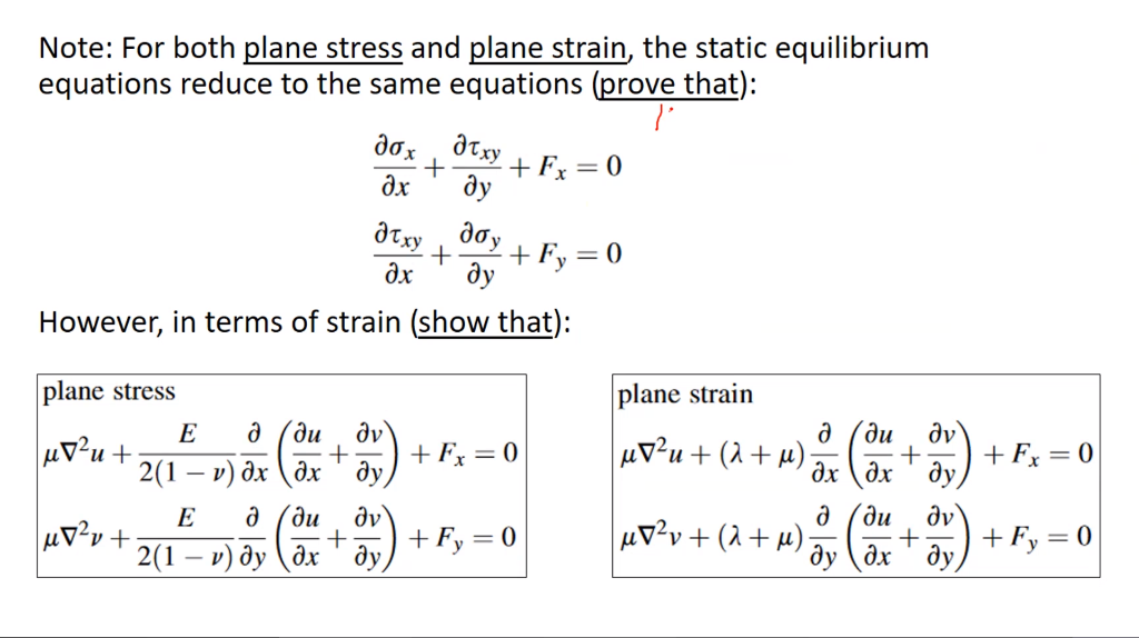 Solved Note: For both plane stress and plane strain, the | Chegg.com