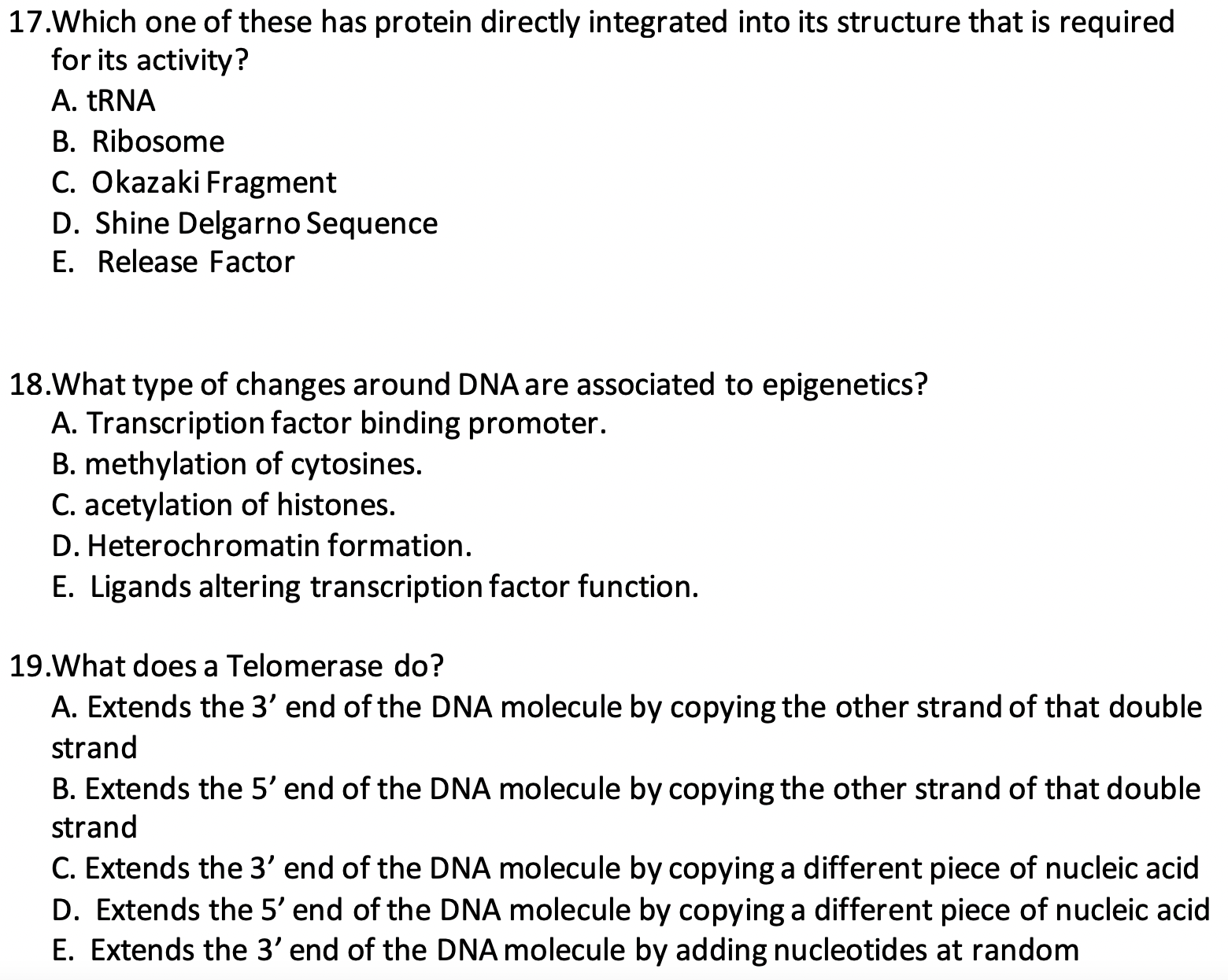 Solved Section 2. Answer the following questions about DNA | Chegg.com