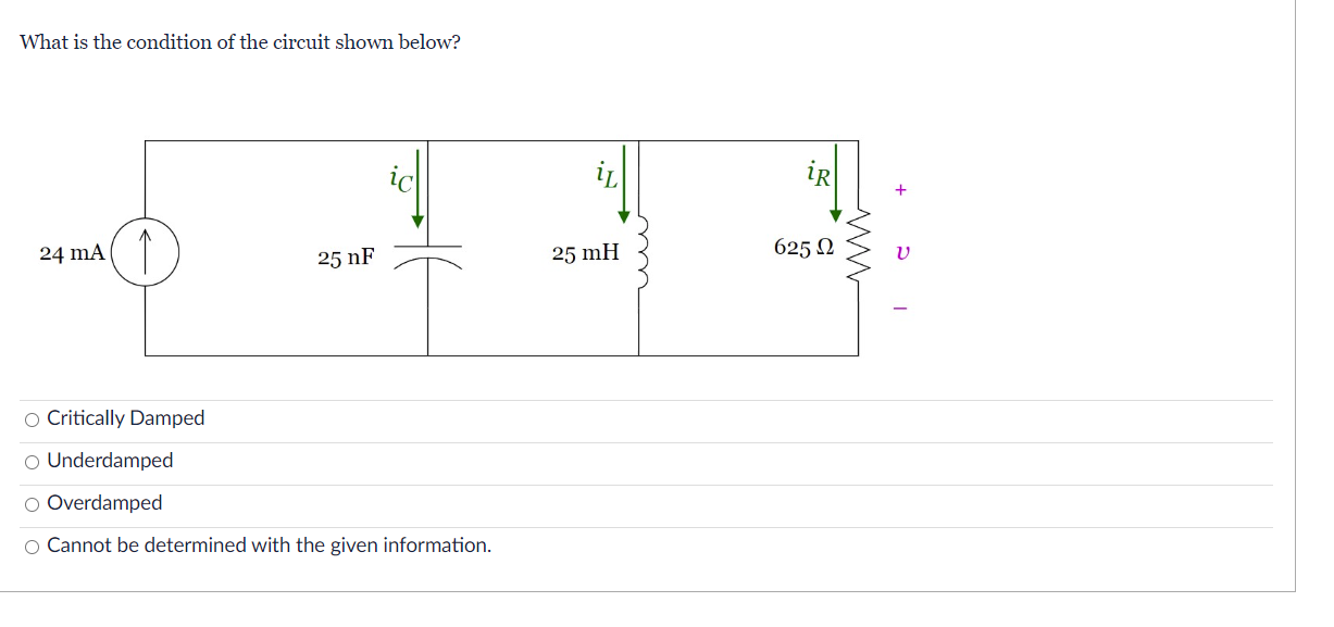 Solved please helpWhat is the condition of the circuit shown | Chegg.com