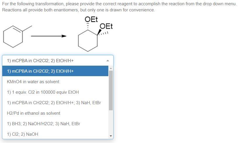 Solved For the following transformation, please provide the | Chegg.com
