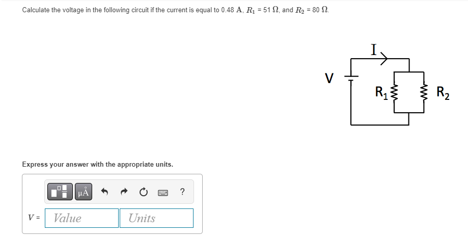 Solved Calculate the voltage in the following circuit if the | Chegg.com