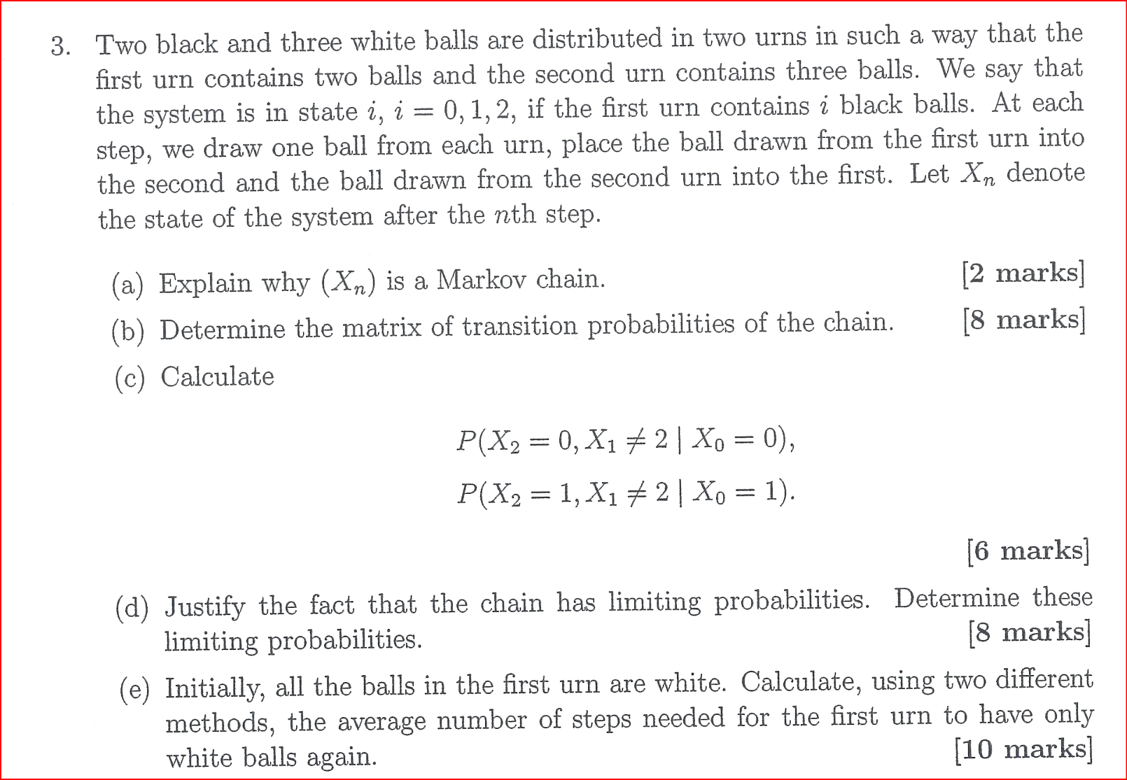 Solved Two black and three white balls are distributed in | Chegg.com