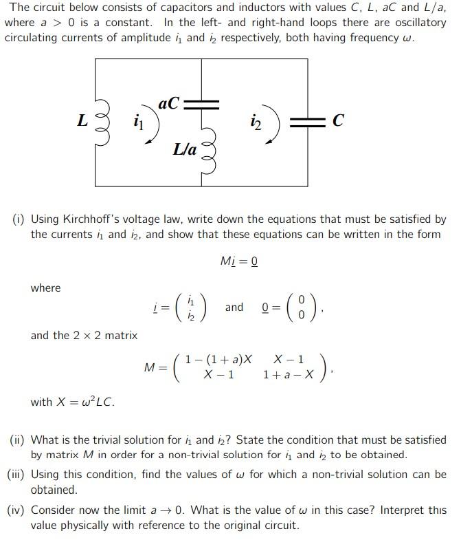 Solved The circuit below consists of capacitors and | Chegg.com