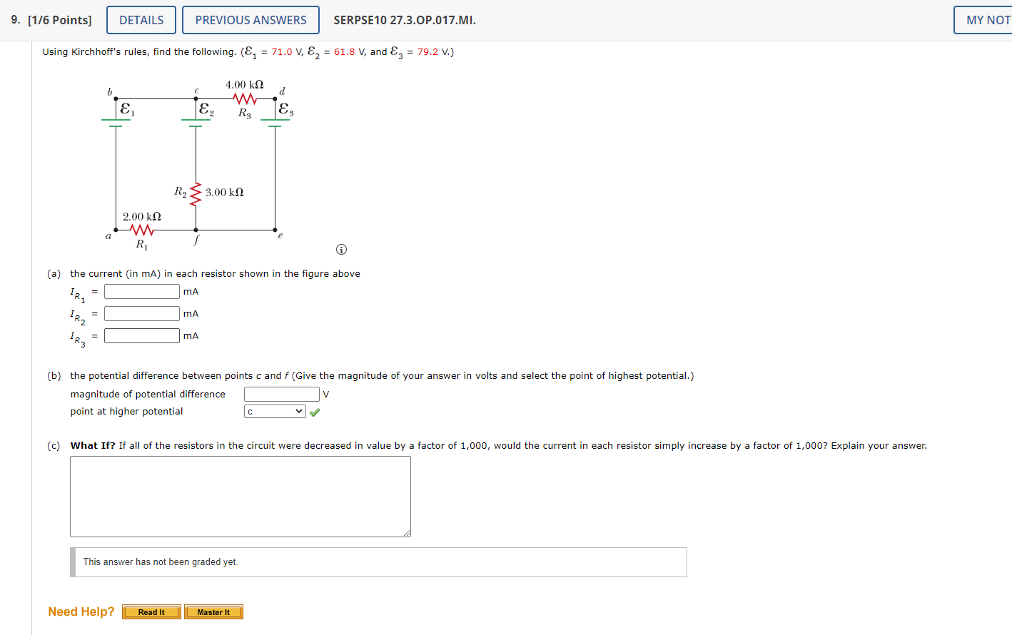 Solved Using Kirchhoff's rules, find the following. (ε1=71.0 | Chegg.com