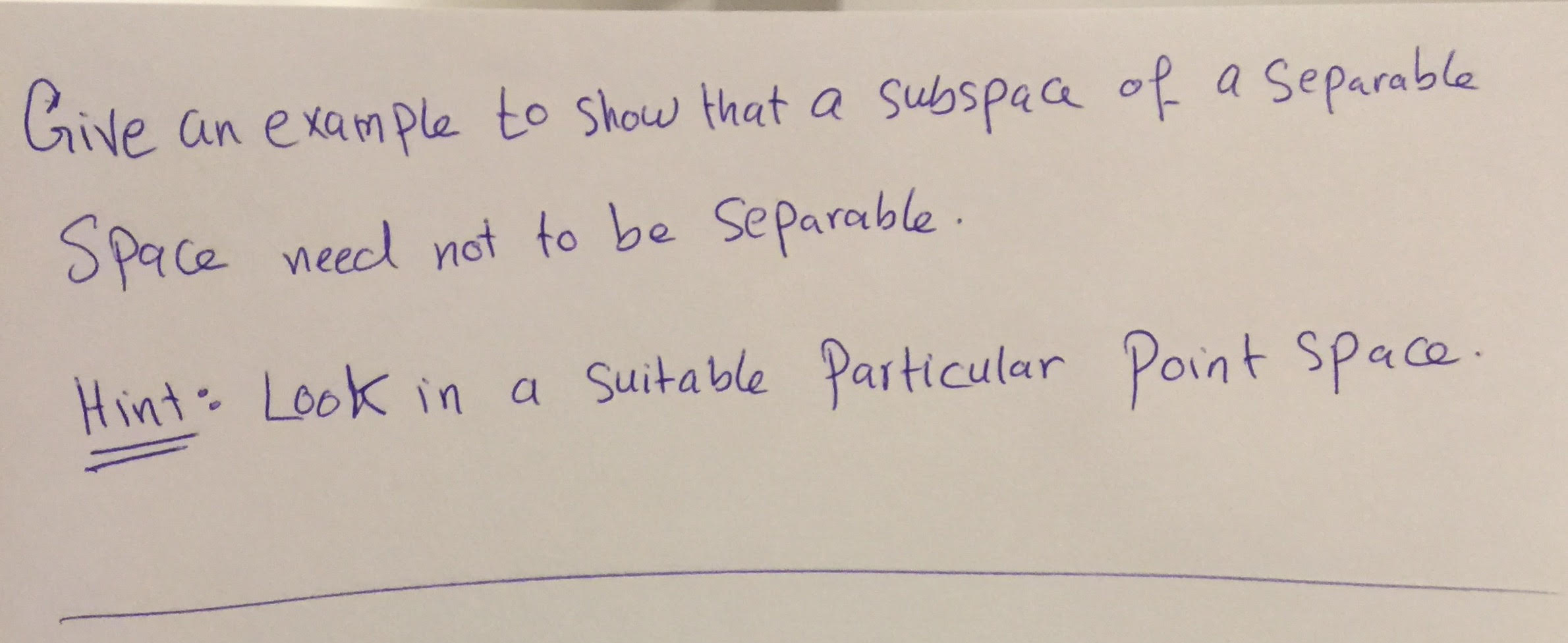 Solved Give an example to show that a subspace of a | Chegg.com