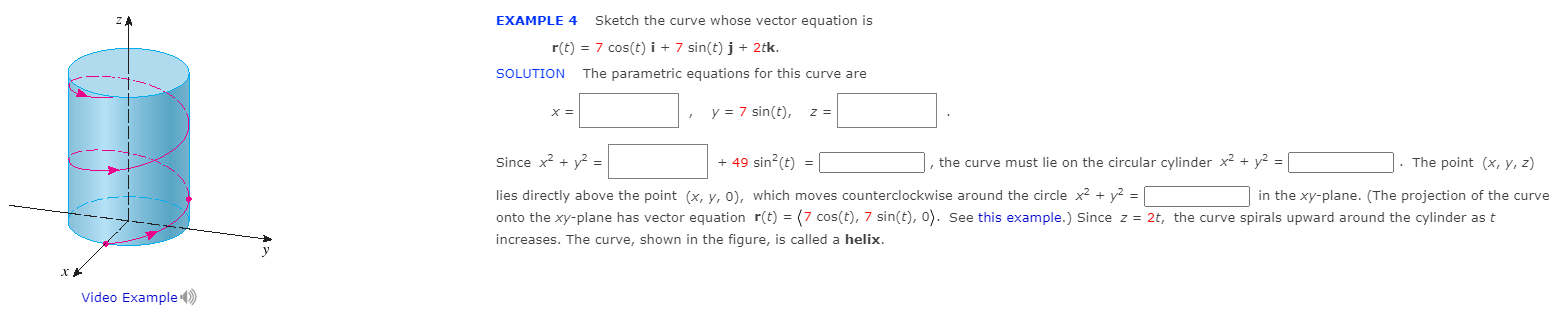Solved Example 4 Sketch The Curve Whose Vector Equation Is
