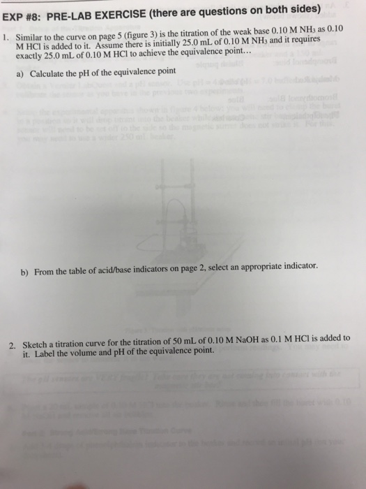 Solved EXP #8: PRE-LAB EXERCISE (there are questions on both | Chegg.com