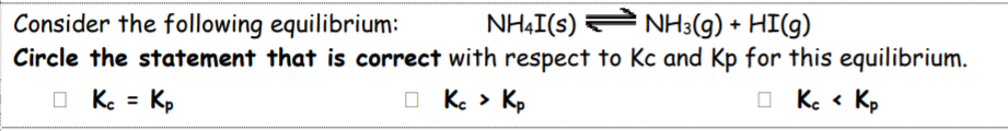 Solved NH4I(s)NH3(9) HIg) Consider the following | Chegg.com