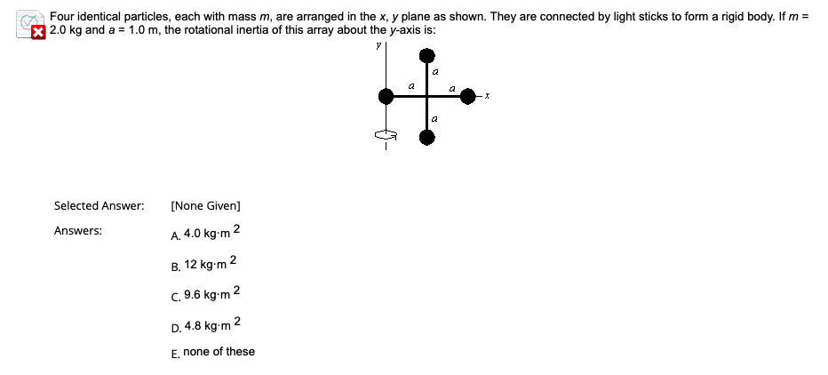 Solved Four identical particles, each with mass m, are | Chegg.com