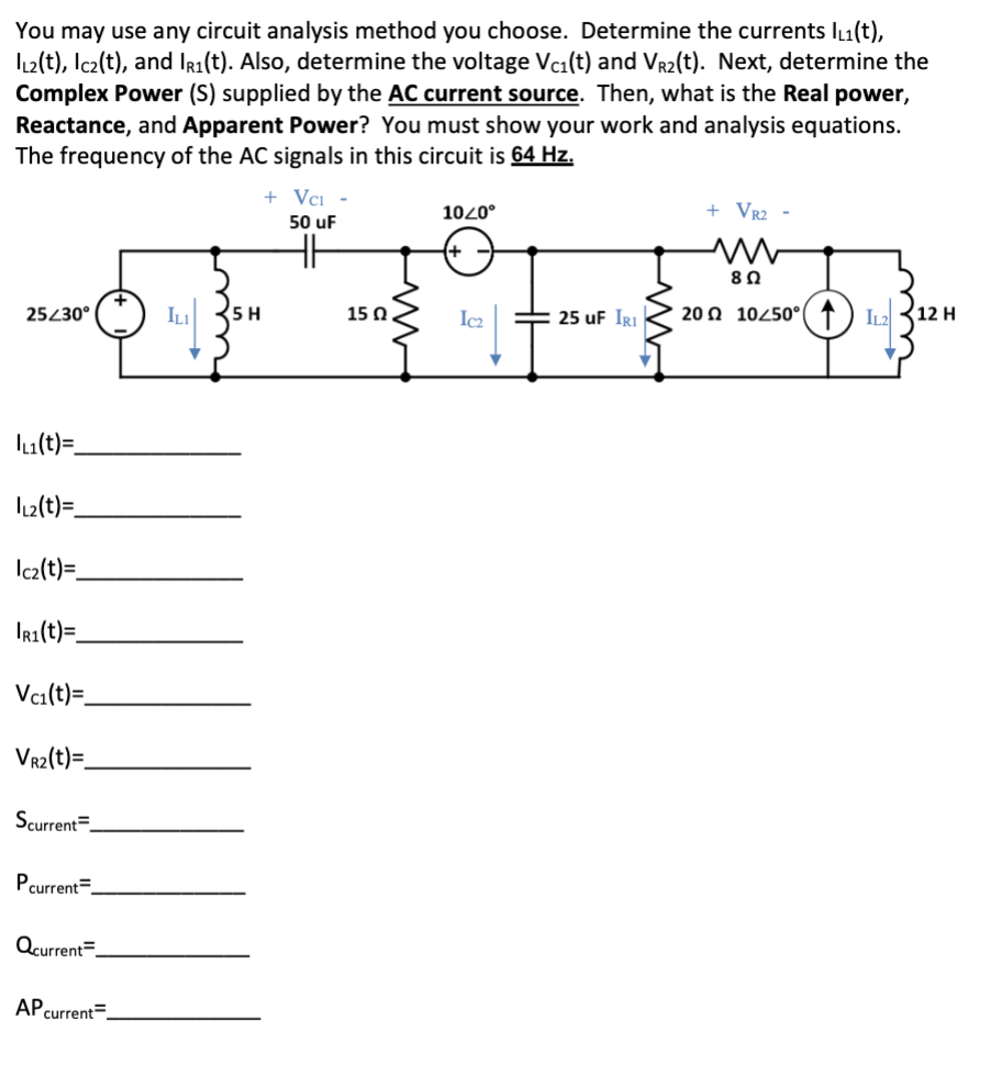 Solved You may use any circuit analysis method you choose. | Chegg.com