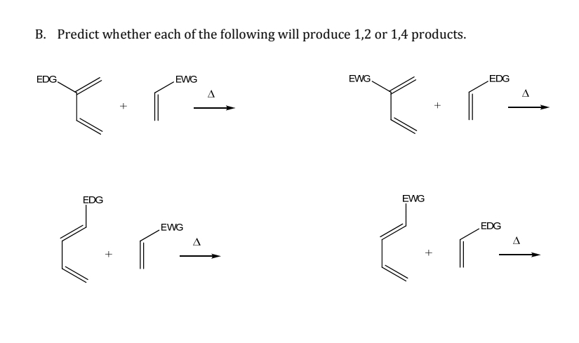 Solved B. Predict whether each of the following will produce | Chegg.com