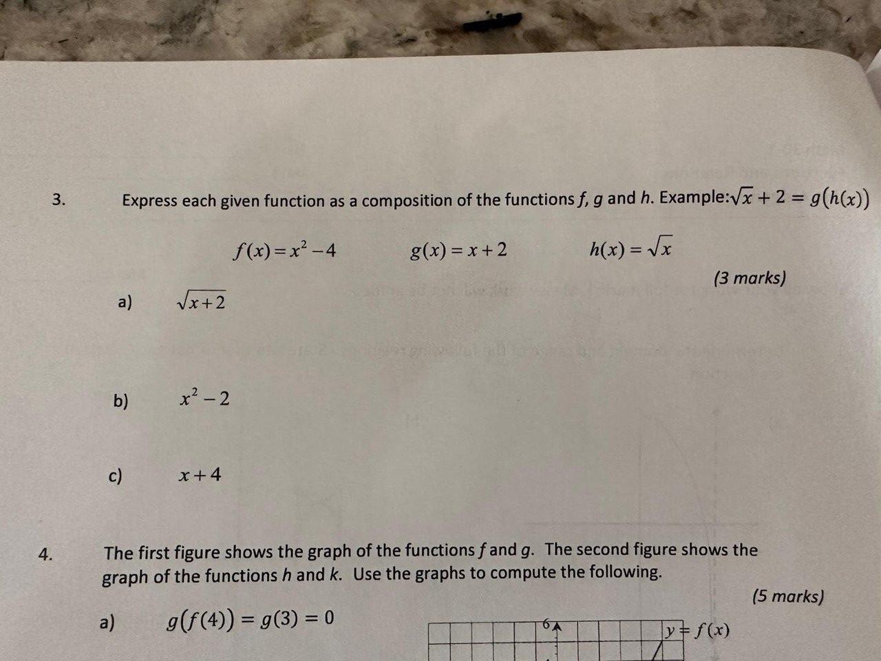 Solved 3. Express each given function as a composition of | Chegg.com