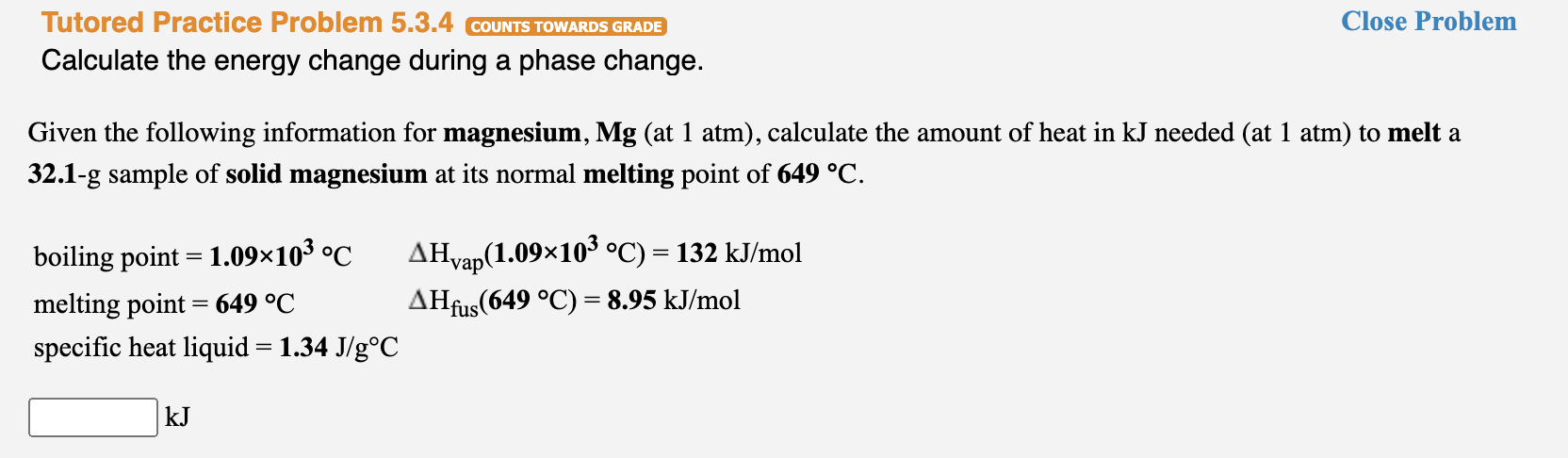 Solved Close Problem Tutored Practice Problem 5.3.4 COUNTS | Chegg.com
