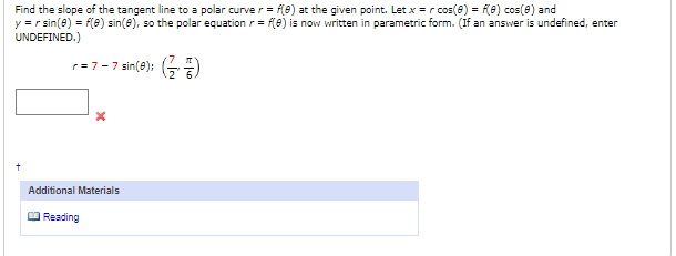 Solved Find the slope of the tangent line to a polar curve | Chegg.com