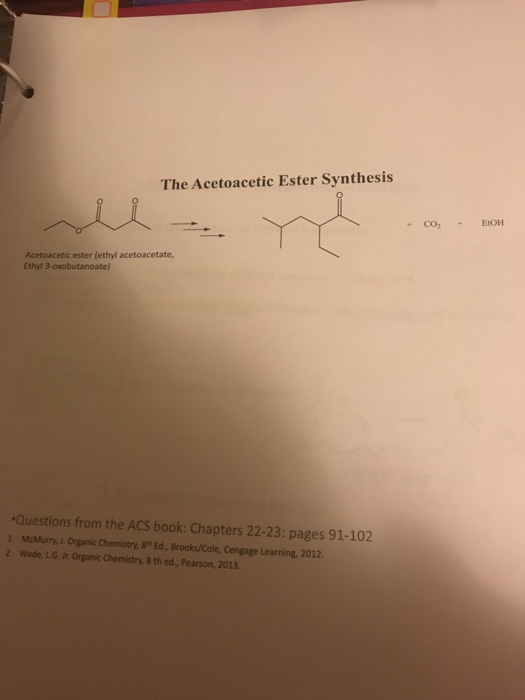 Solved: The Acetoacetic Ester Synthesis Acetoacetic Ester ... | Chegg.com