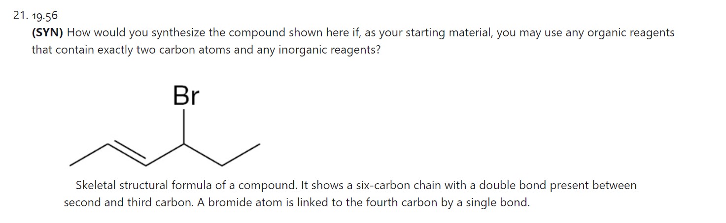 Solved (SYN) How would you synthesize the compound shown | Chegg.com