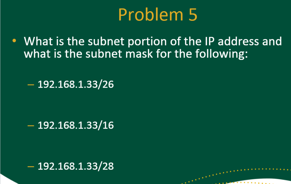 Solved Problem 5 What is the subnet portion of the IP | Chegg.com