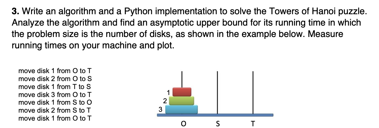 Solved 3. Write an algorithm and a Python implementation to | Chegg.com