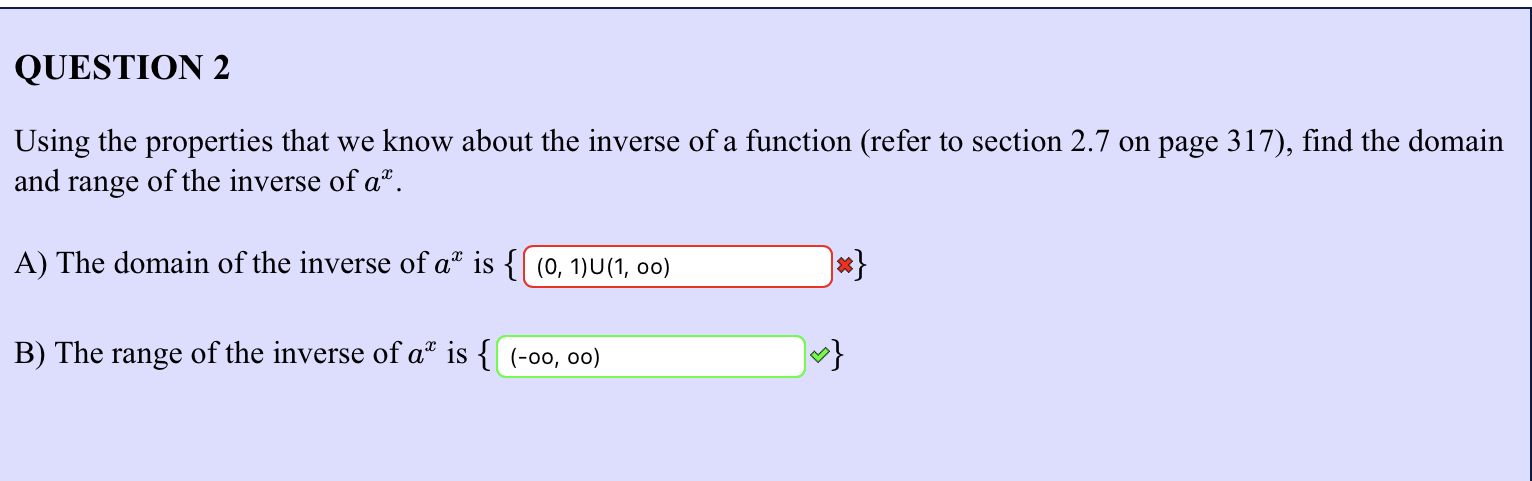 Solved Using the properties that we know about the inverse | Chegg.com