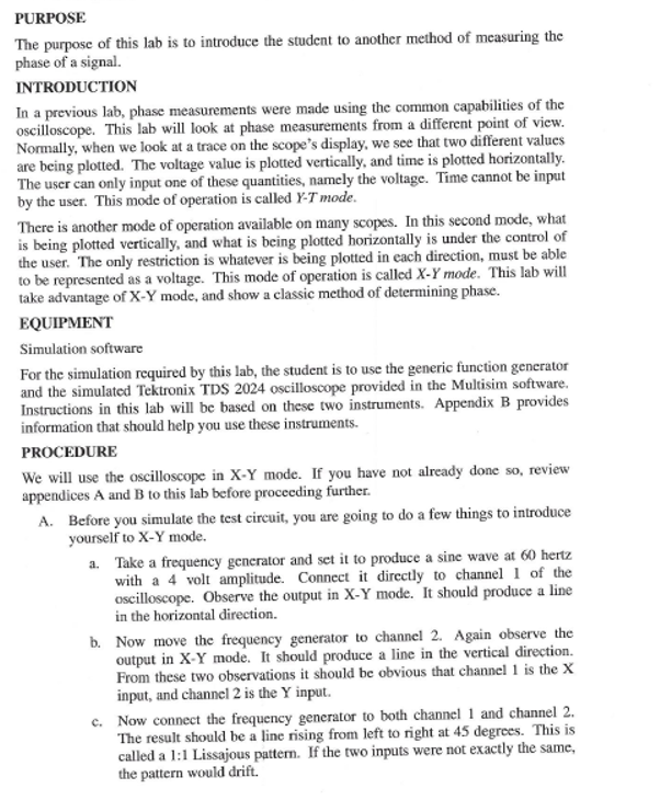 Solved PURPOSE The purpose of this lab is to introduce the | Chegg.com
