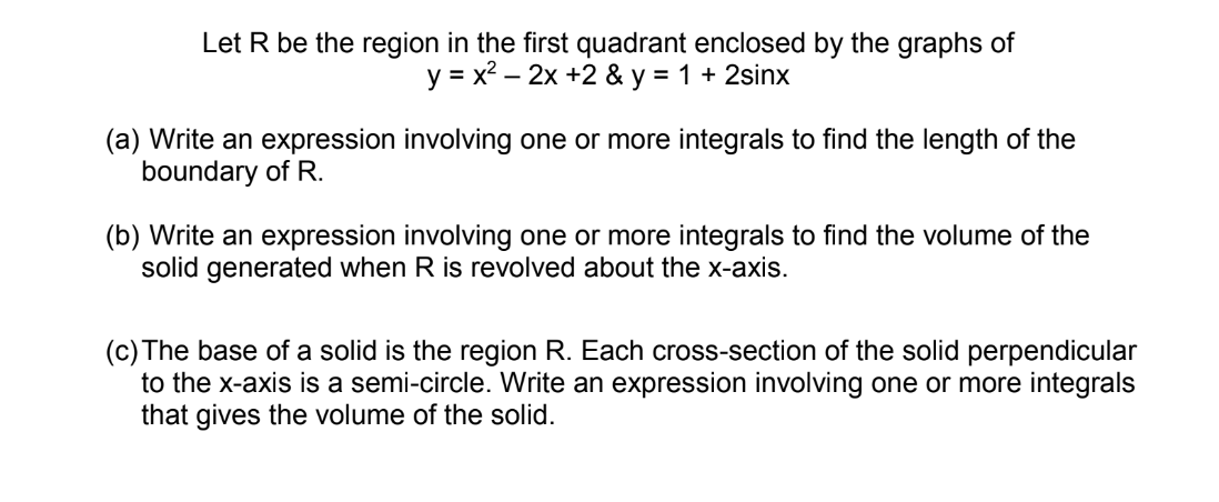 Solved Let R be the region in the first quadrant enclosed by | Chegg.com