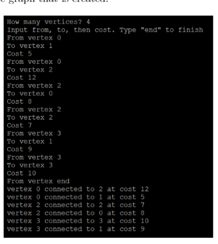 Solved implement a Graph class, and you’ll write a main | Chegg.com