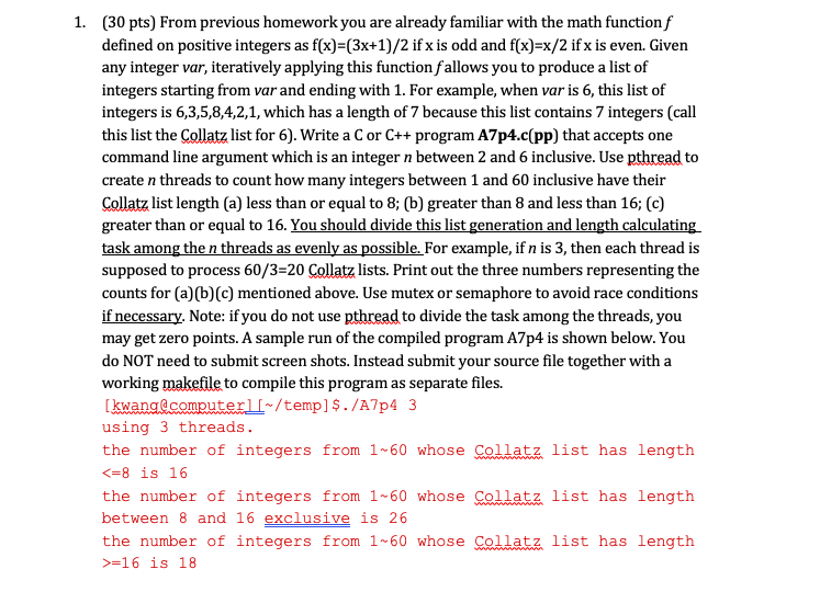 1. (30 pts) From previous homework you are already | Chegg.com