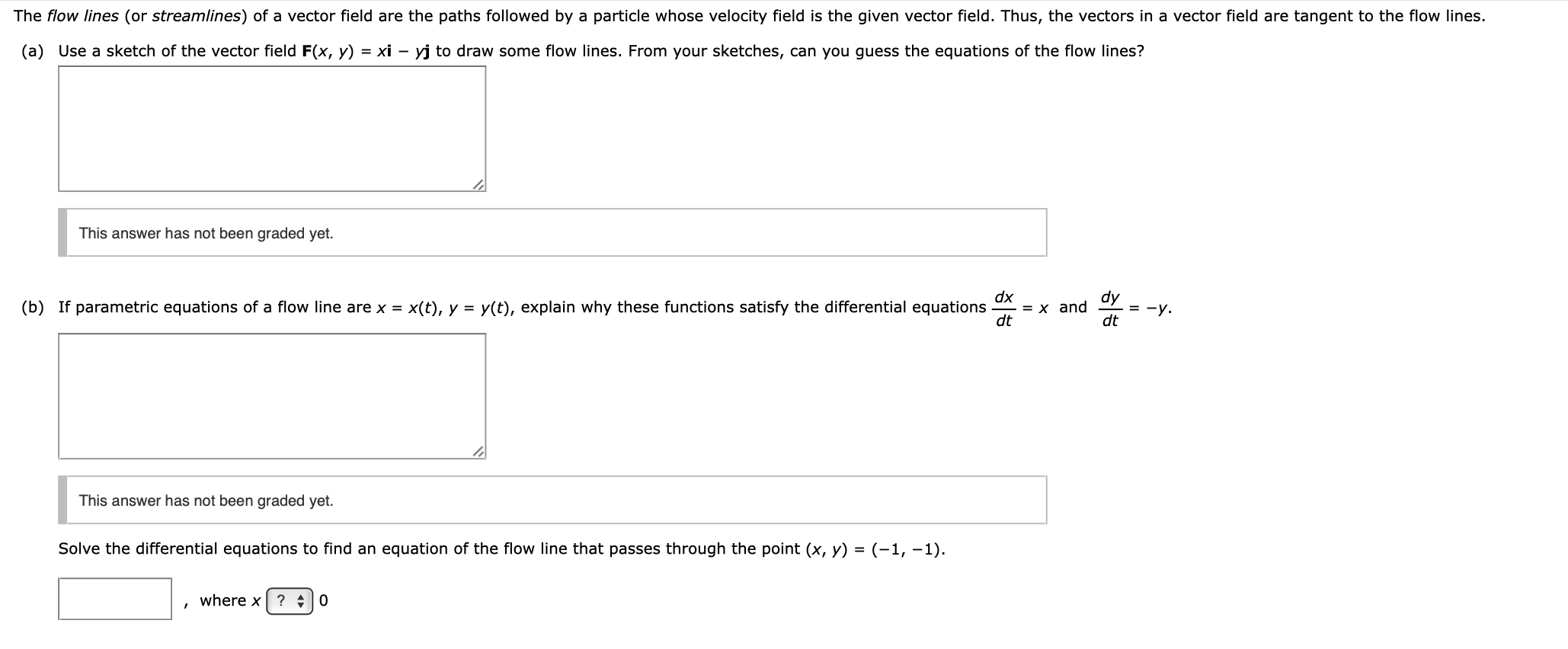 Solved Use a sketch of the vector field F(x,y)=xi−yj to draw | Chegg.com
