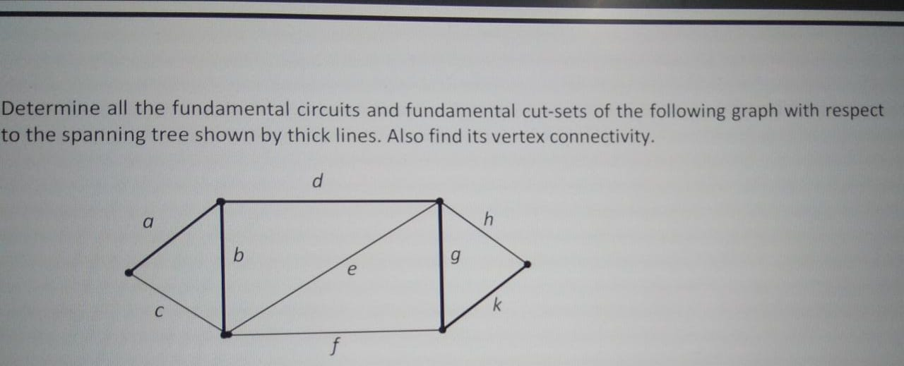 Solved Determine all the fundamental circuits and | Chegg.com