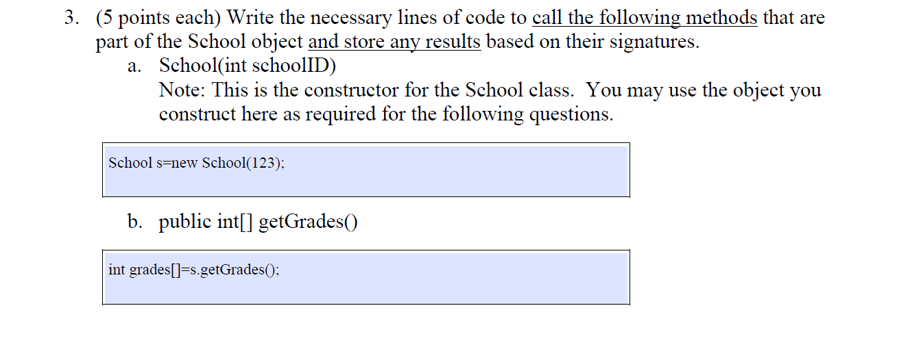 Solved 3. (5 points each) Write the necessary lines of code | Chegg.com
