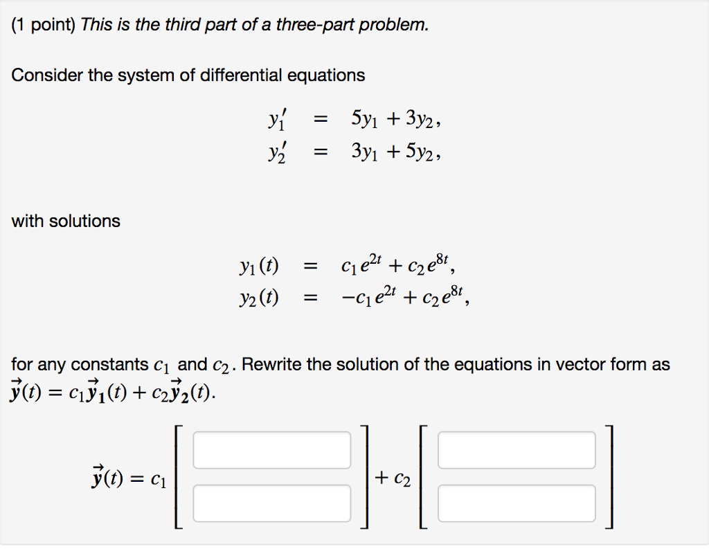 Solved Consider the system of differential equations, with | Chegg.com