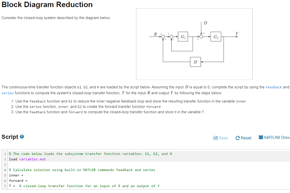 Solved Block Diagram Reduction Consider the closed-loop | Chegg.com