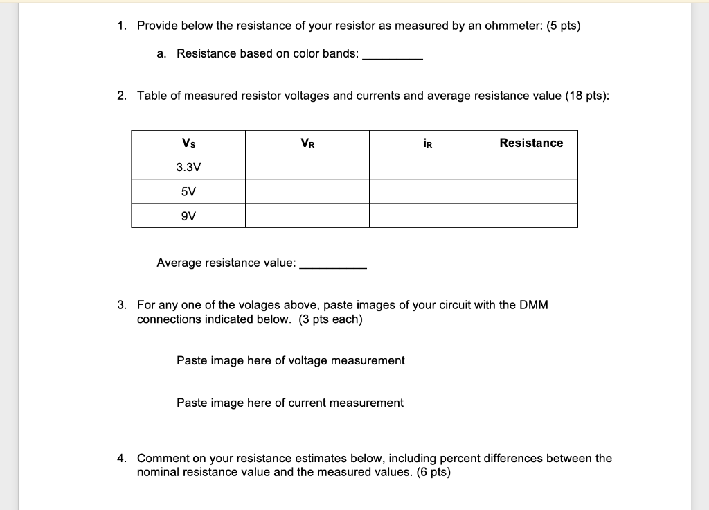 Solved Name: Lab 1: Basic circuits Worksheet (70 pts) 1.1. | Chegg.com