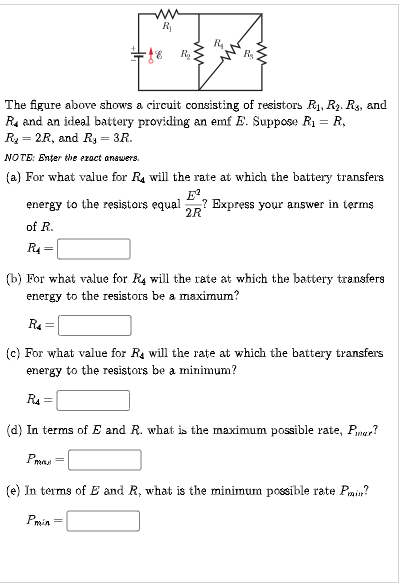 Solved The figure above shows a circuit consisting of | Chegg.com