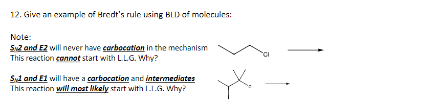 Solved 12. Give an example of Bredt's rule using BLD of | Chegg.com