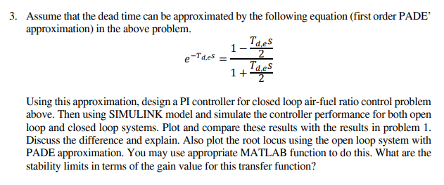3. Assume that the dead time can be approximated by | Chegg.com