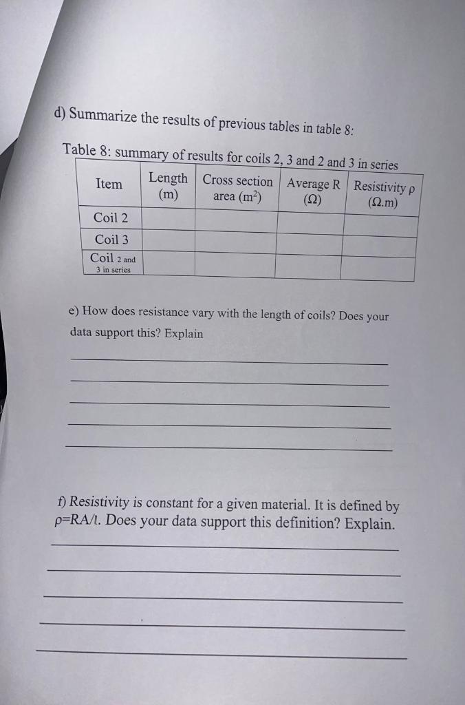 Solved Part I: CONSTANT LENGTH MEASURMENTS a) Complete table | Chegg.com