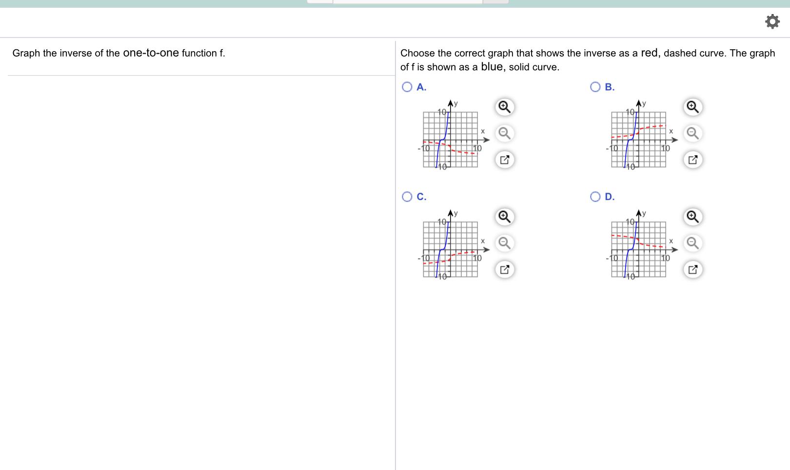 Solved Graph the inverse of the one-to-one function f. | Chegg.com