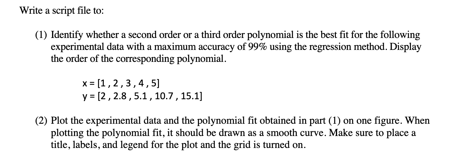 Solved 1 Identify Whether A Second Order Or A Third Order 