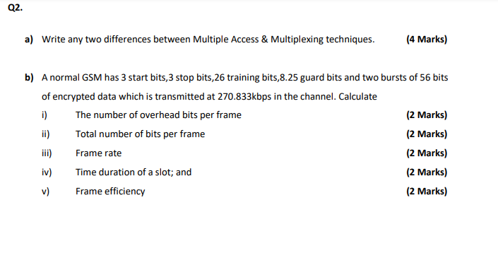 Solved Q2. a) Write any two differences between Multiple | Chegg.com