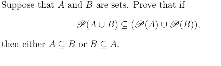 Solved Suppose that A and B are sets. Prove that if P(AUB) C | Chegg.com