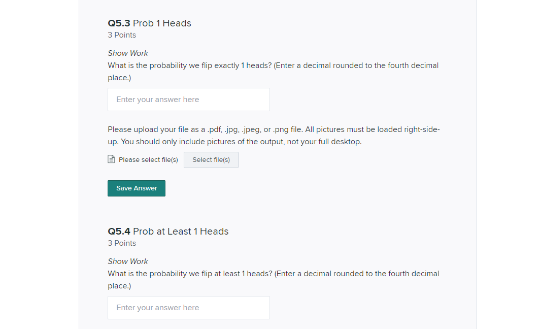 Solved Q5 Unfair Coin 15 Points We have a weighted coin that | Chegg.com