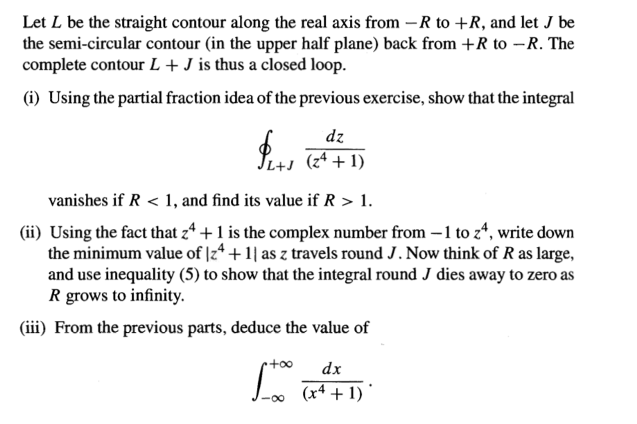 Let L be the straight contour along the real axis | Chegg.com