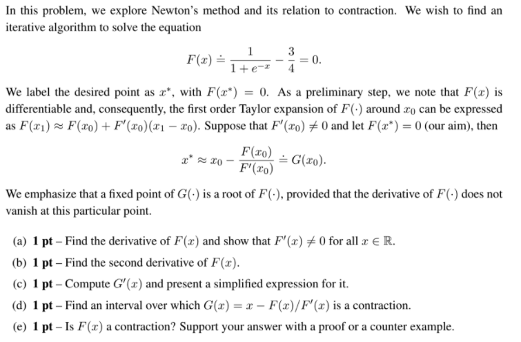 Solved In this problem, we explore Newton's method and its | Chegg.com